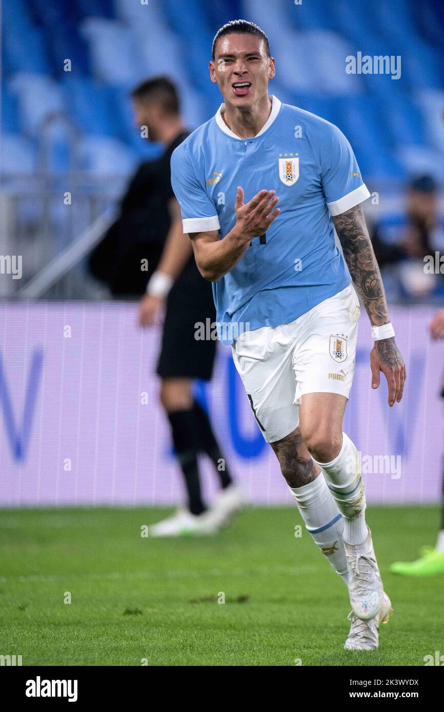 BRATISLAVA, SLOVAKIA - SEPTEMBER 27: Liverpool FC player Darwin Nunez ...