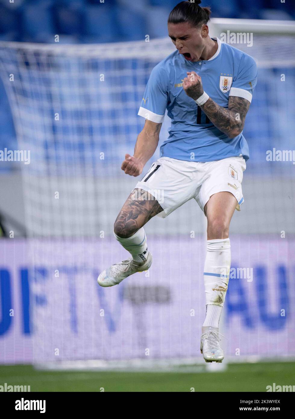 BRATISLAVA, SLOVAKIA - SEPTEMBER 27: Liverpool FC player Darwin Nunez ...