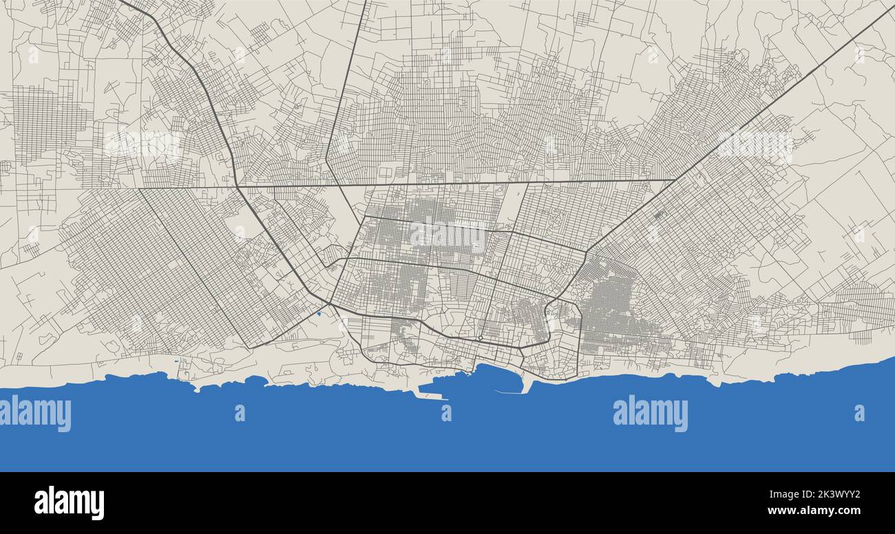 Mogadishu vector map. Detailed map of Mogadishu city administrative ...