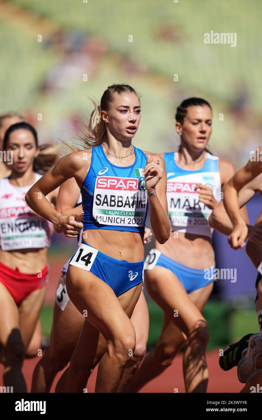 Gaia Sabbatini participating in the 1500 meters of the European ...
