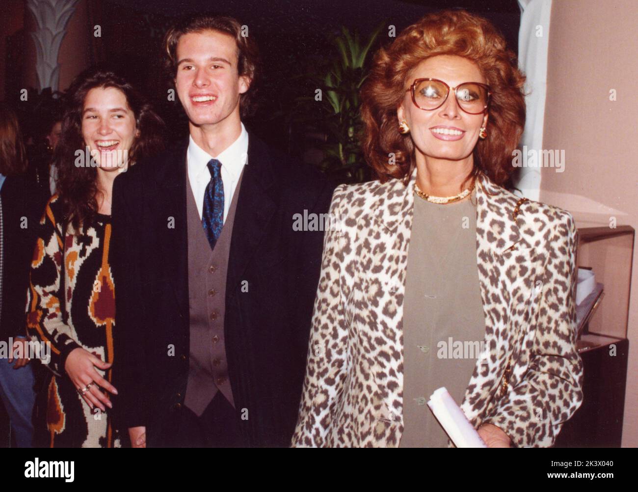 Los Angeles.CA.USA. LIBRARY. Sophia Loren with her son Edoardo Ponti ...