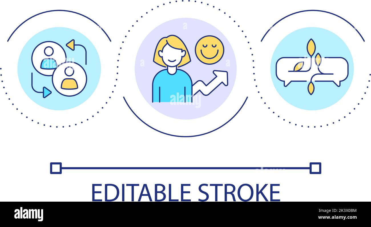 Productive communication skills loop concept icon Stock Vector Image ...