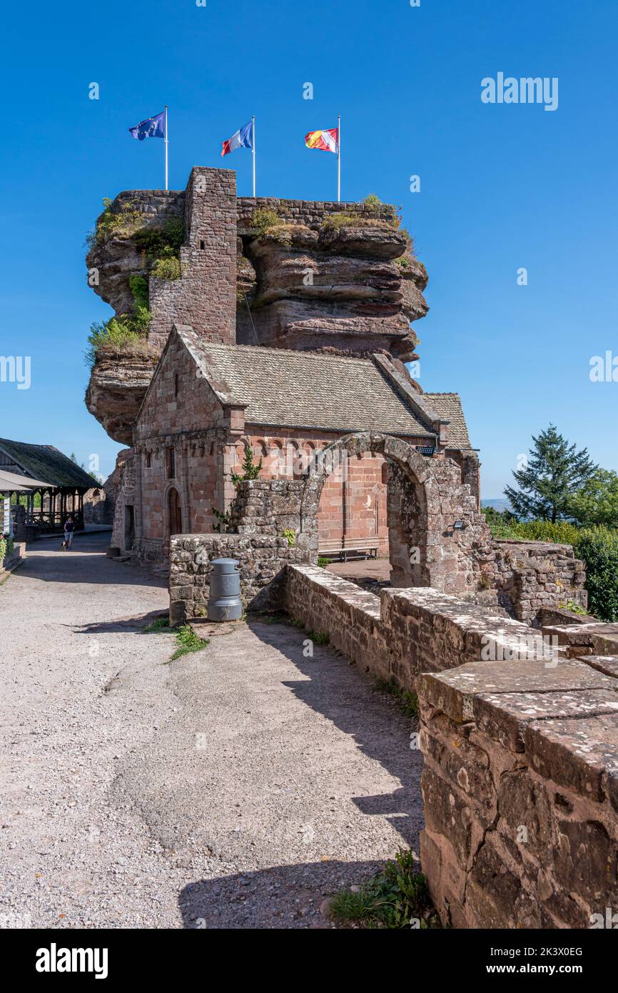 View of Haut-Barr Castle and the Alsace plain Stock Photo - Alamy