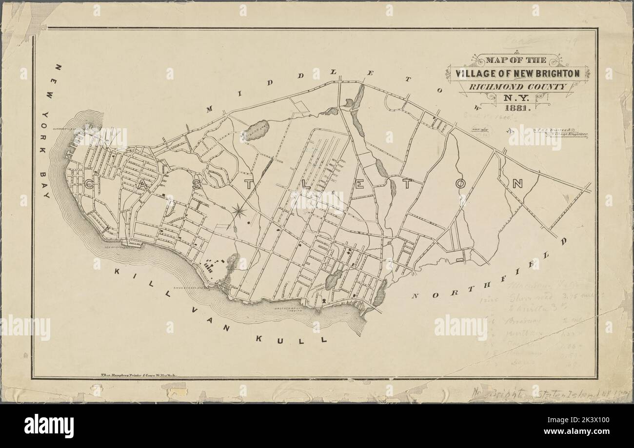 Map of the village of New Brighton, Richmond County N.Y. Cartographic ...