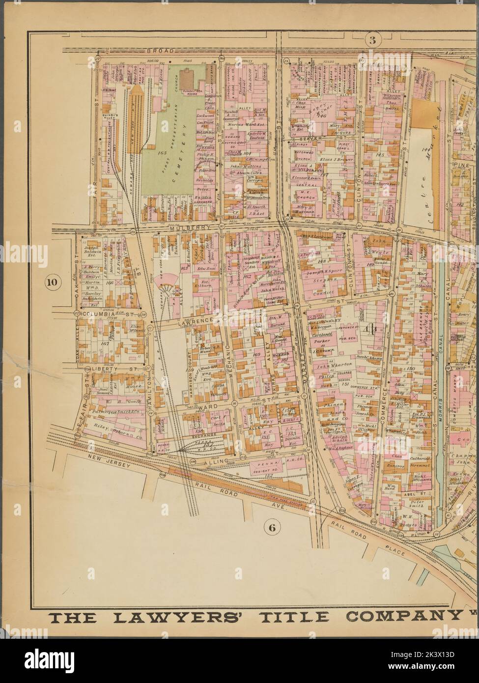Newark, Double Page Plate No. 5 Map bounded by Broad St., Park Pl ...