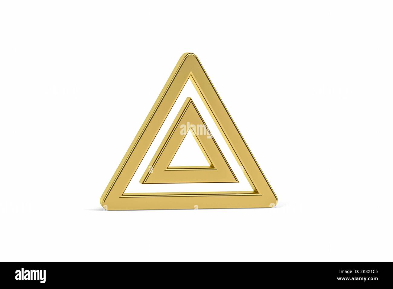 Golden 3d car dashboard icon isolated on white background - 3d render ...