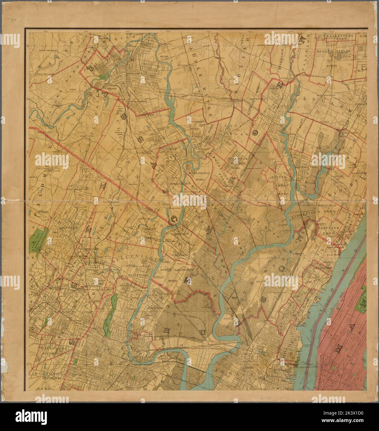Map of the Metropolitan District including the whole of the City of New ...