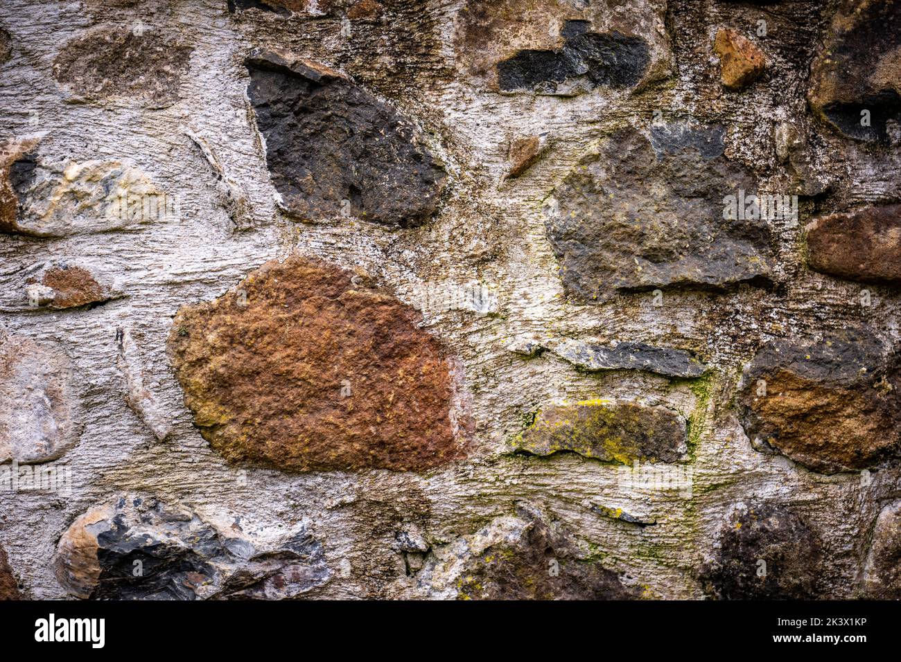 Old Scottish stone wall texture background Stock Photo - Alamy