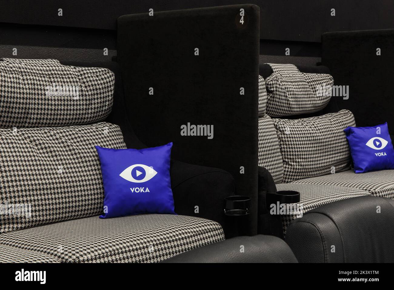 Grodno, Belarus - 21 April, 2022: VOKA Premiere cinema hall opened in ...