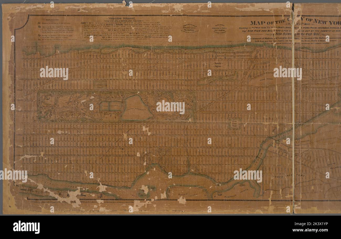 Map of the City of New York : north of 55th Street, showing on the ...