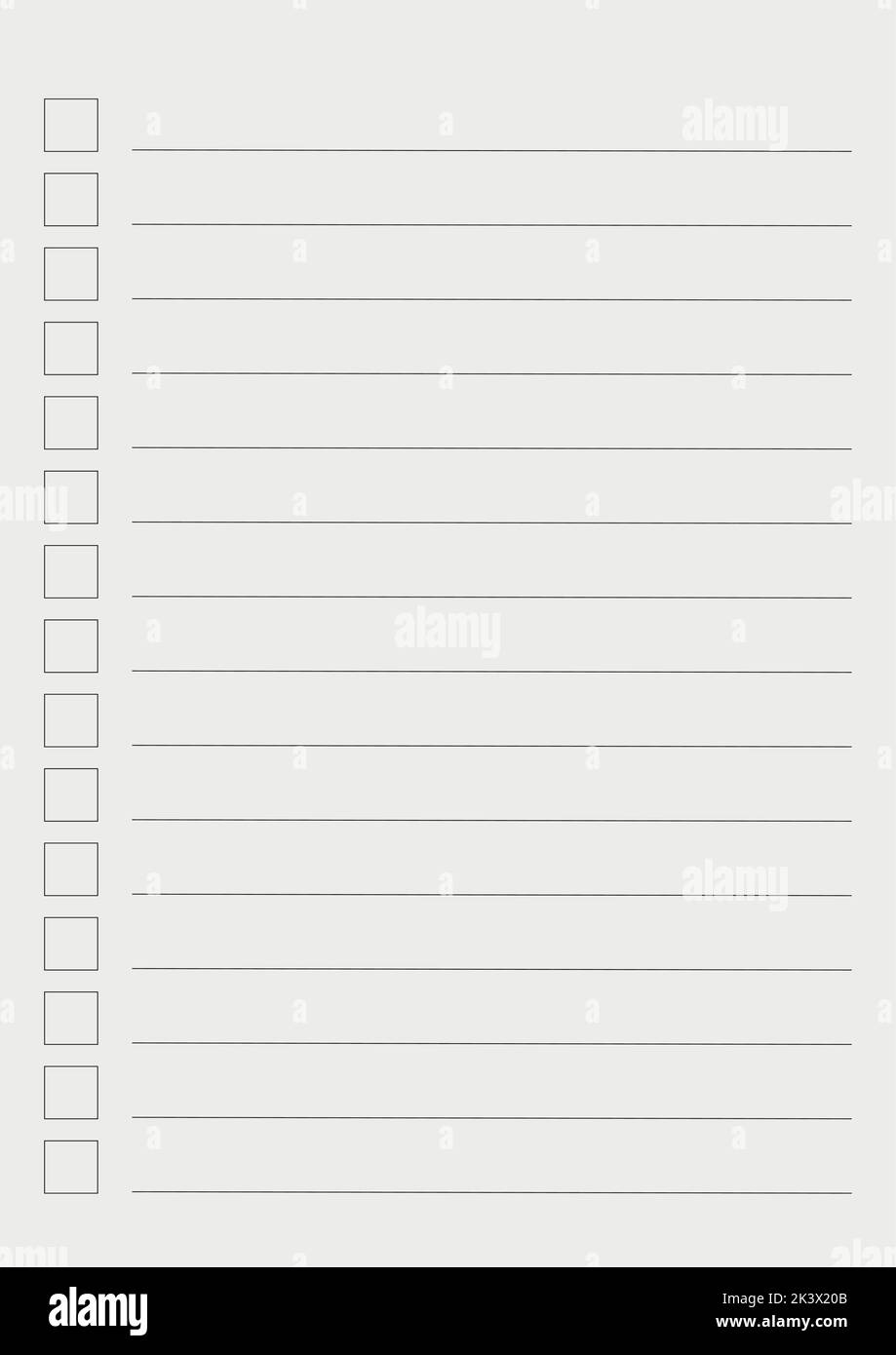 Graph paper. Printable To do list with check boxes, checklist, grid paper with color horizontal ...