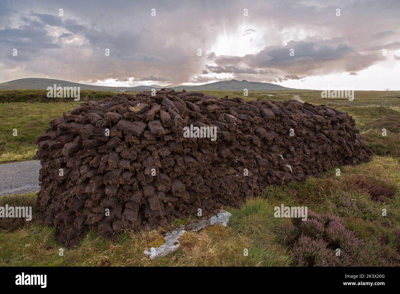 Peat Stack, Uist, North Uist, Hebrides, Outer Hebrides, Western Isles ...
