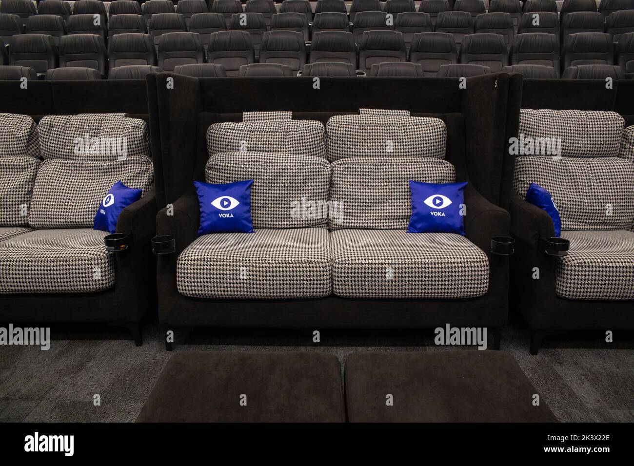 Grodno, Belarus - 21 April, 2022: VOKA Premiere cinema hall opened in ...