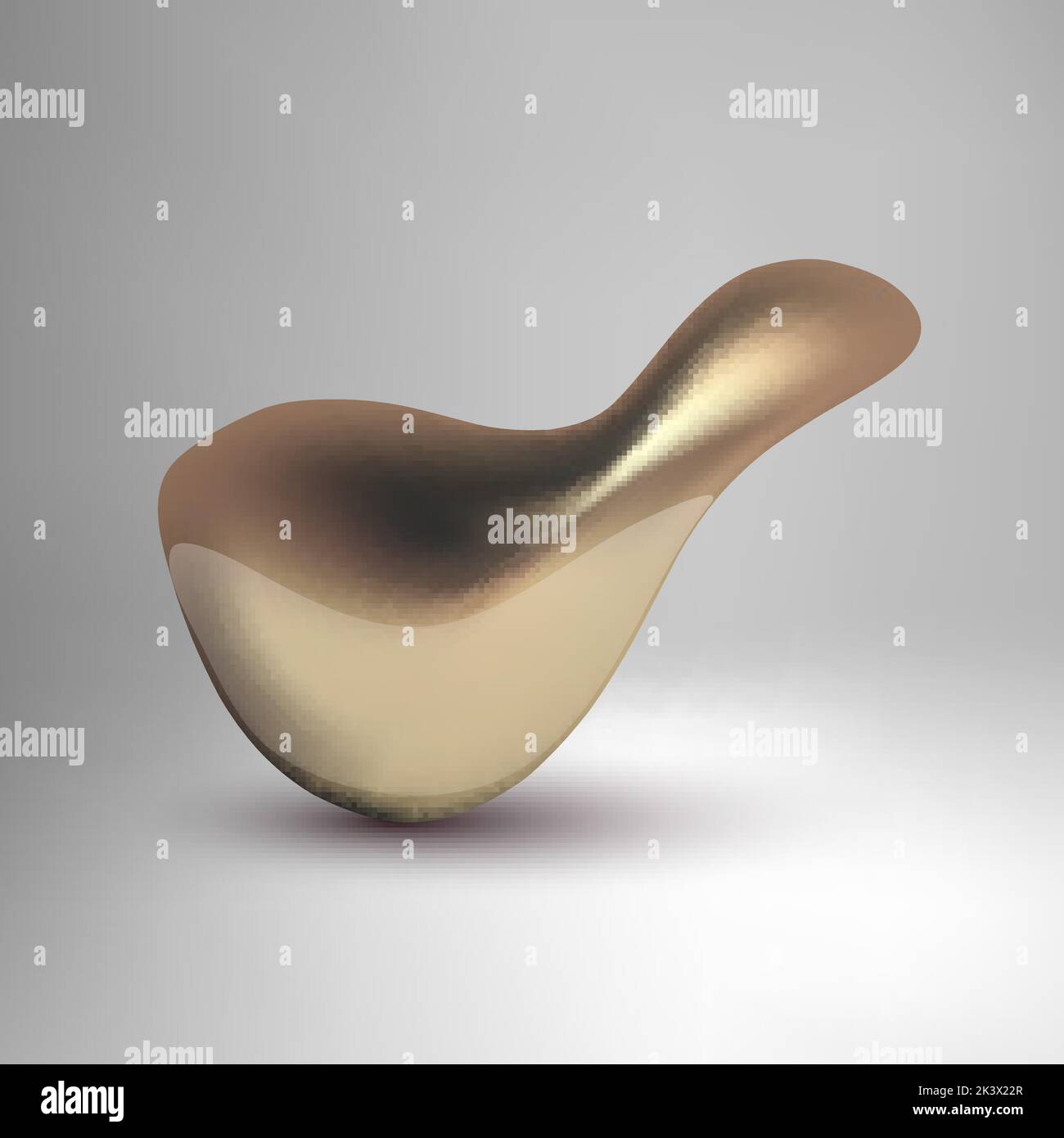 Metallic fluid shape. 3d liquid bubble Stock Vector Image & Art - Alamy