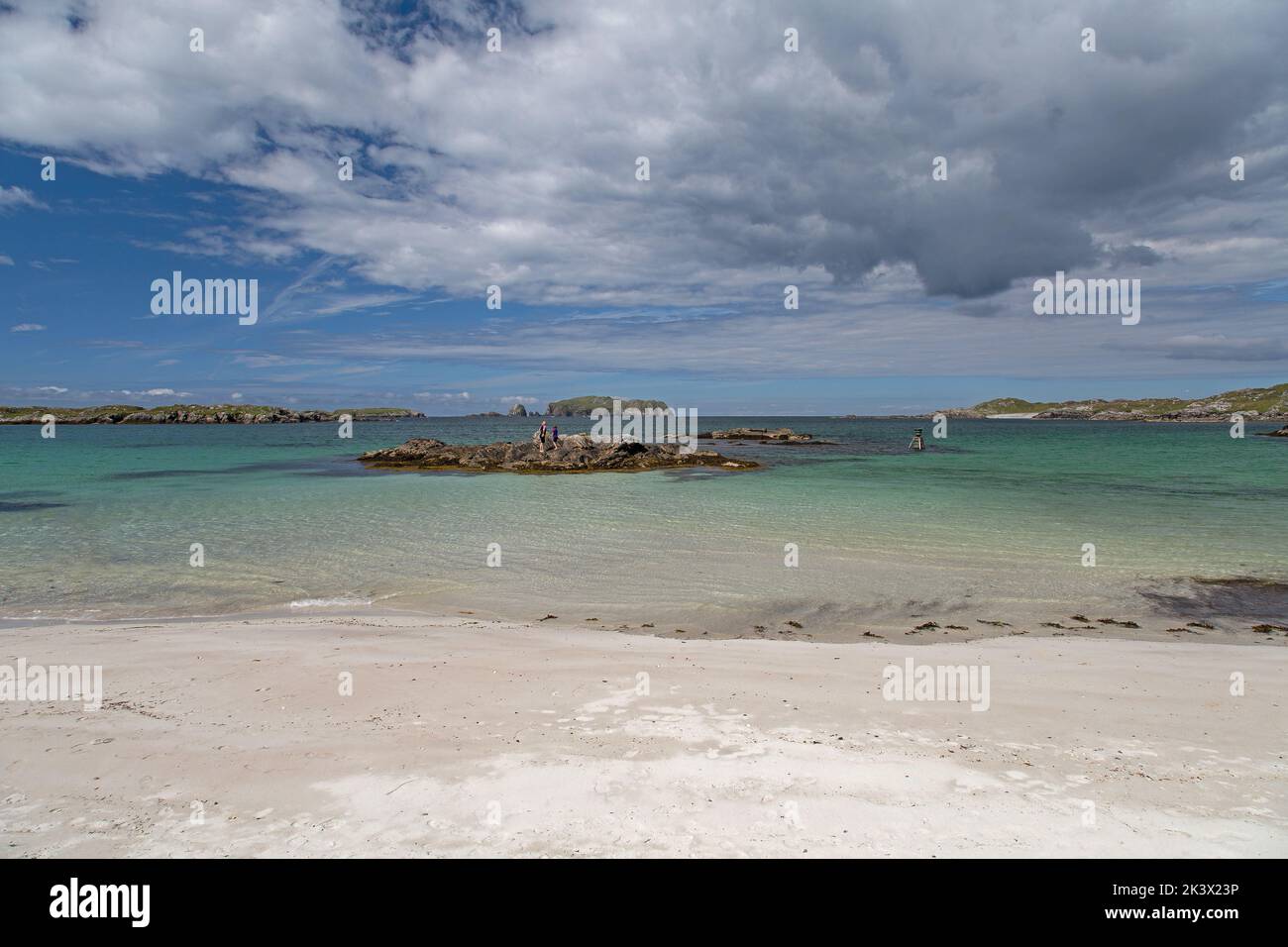 White Sands, Turquoise Sea and Cumulus Clouds at Bosta Beach, Great ...
