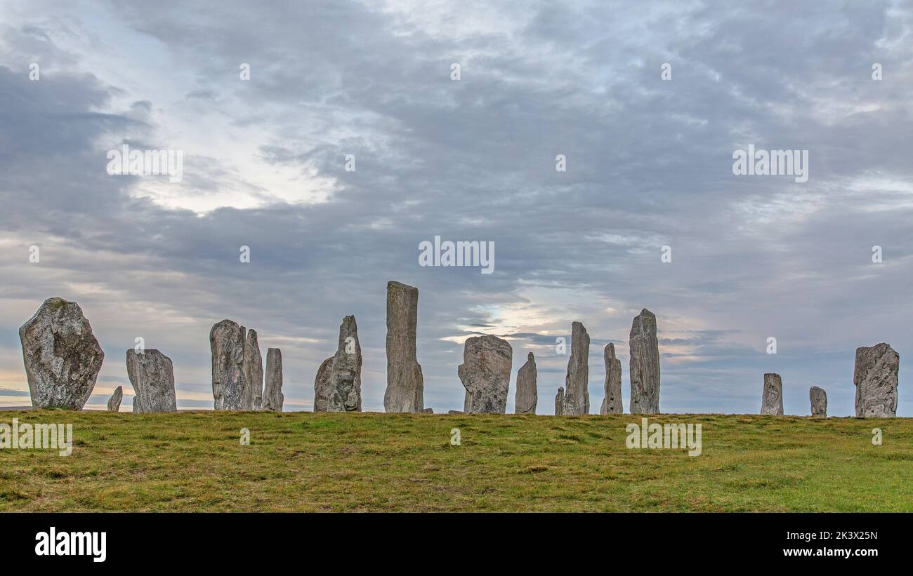 Callanish I Stone Circle, Wide Screen, Lewis, Isle of Lewis, Hebrides ...