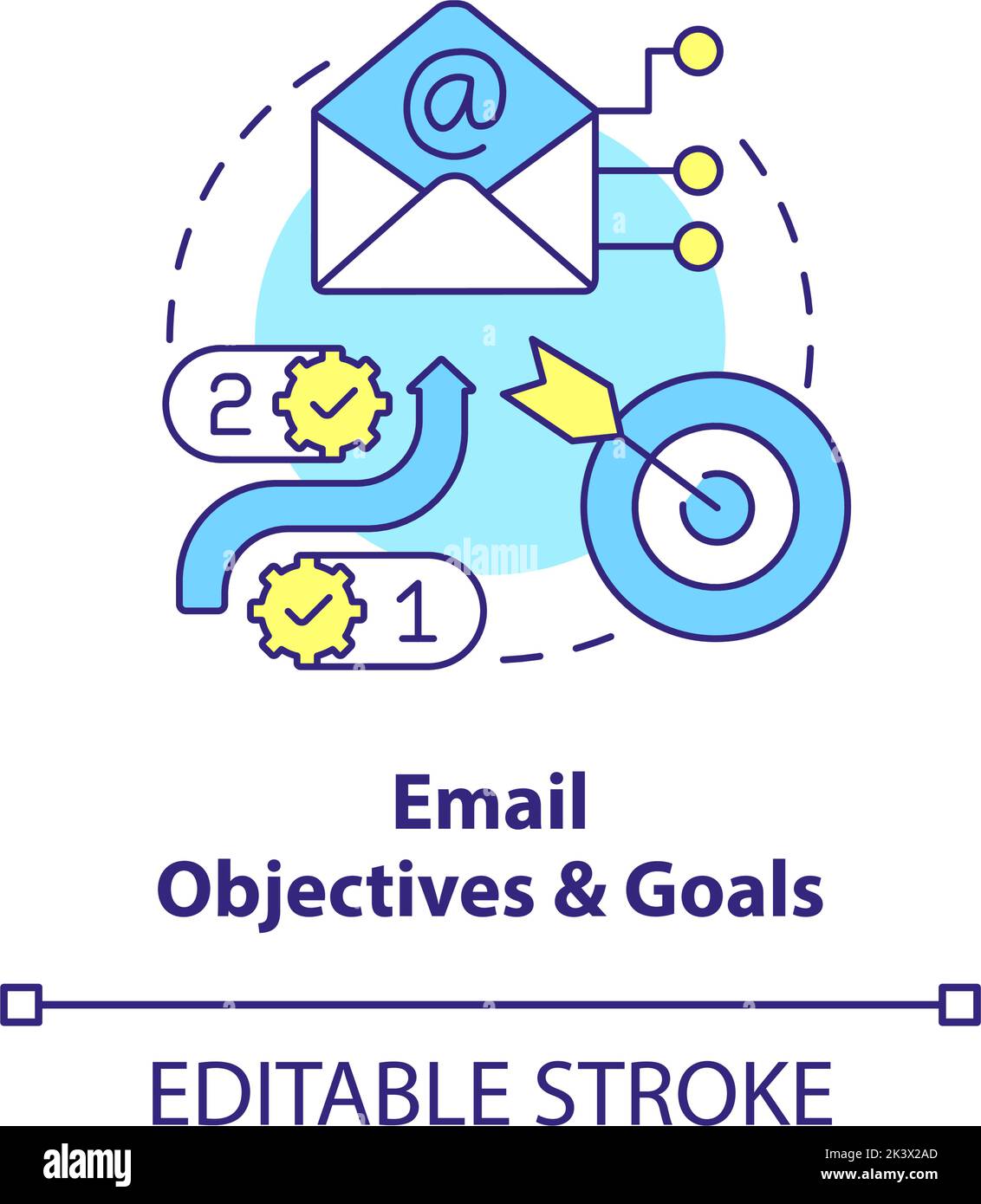 Email objectives and goals concept icon Stock Vector Image & Art - Alamy