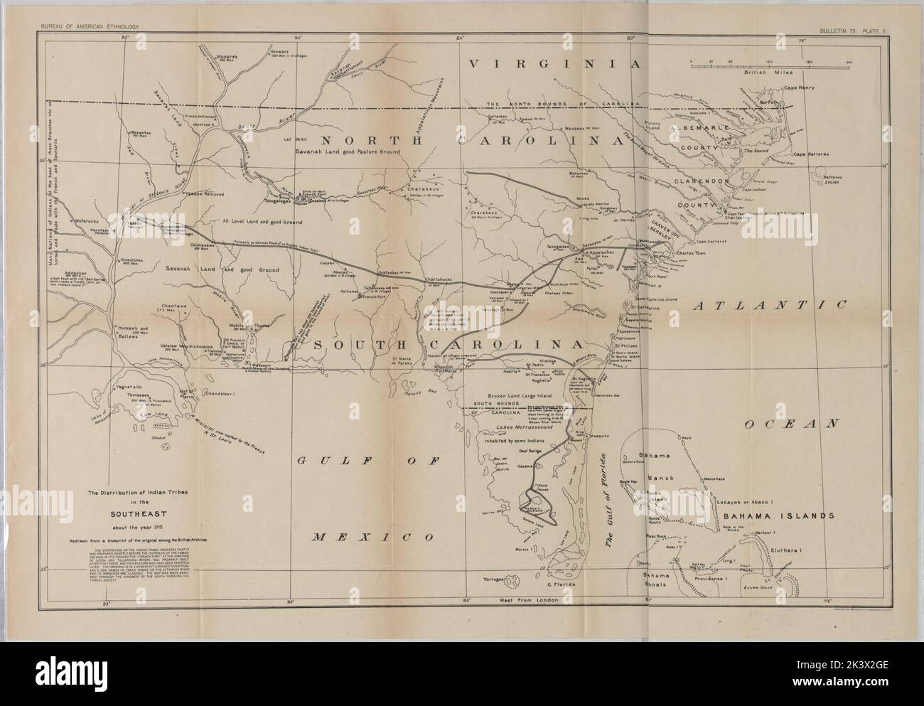 The Distribution of Indian tribes in the Southeast about the year 1715 ...