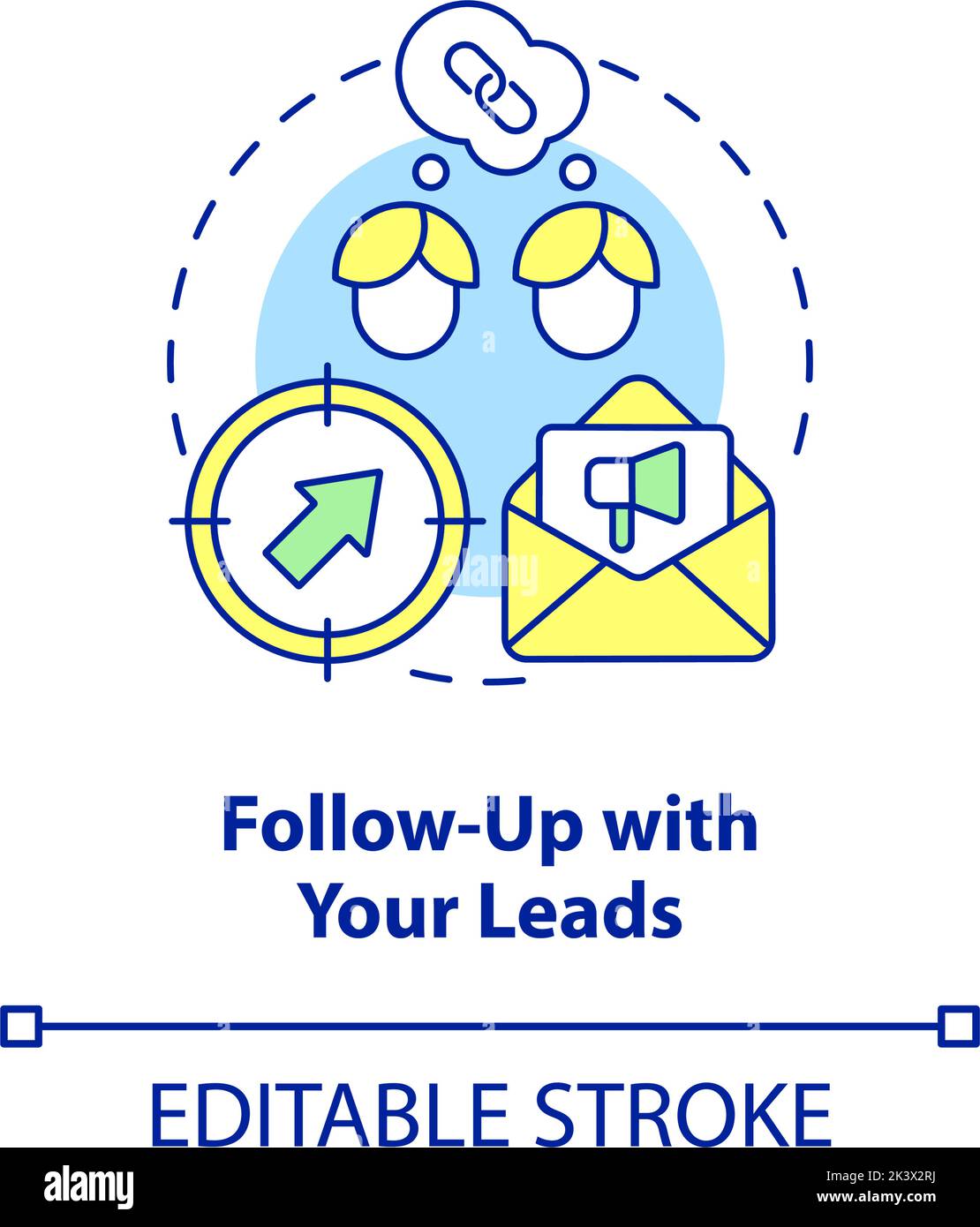 Follow up with your leads concept icon Stock Vector Image & Art - Alamy