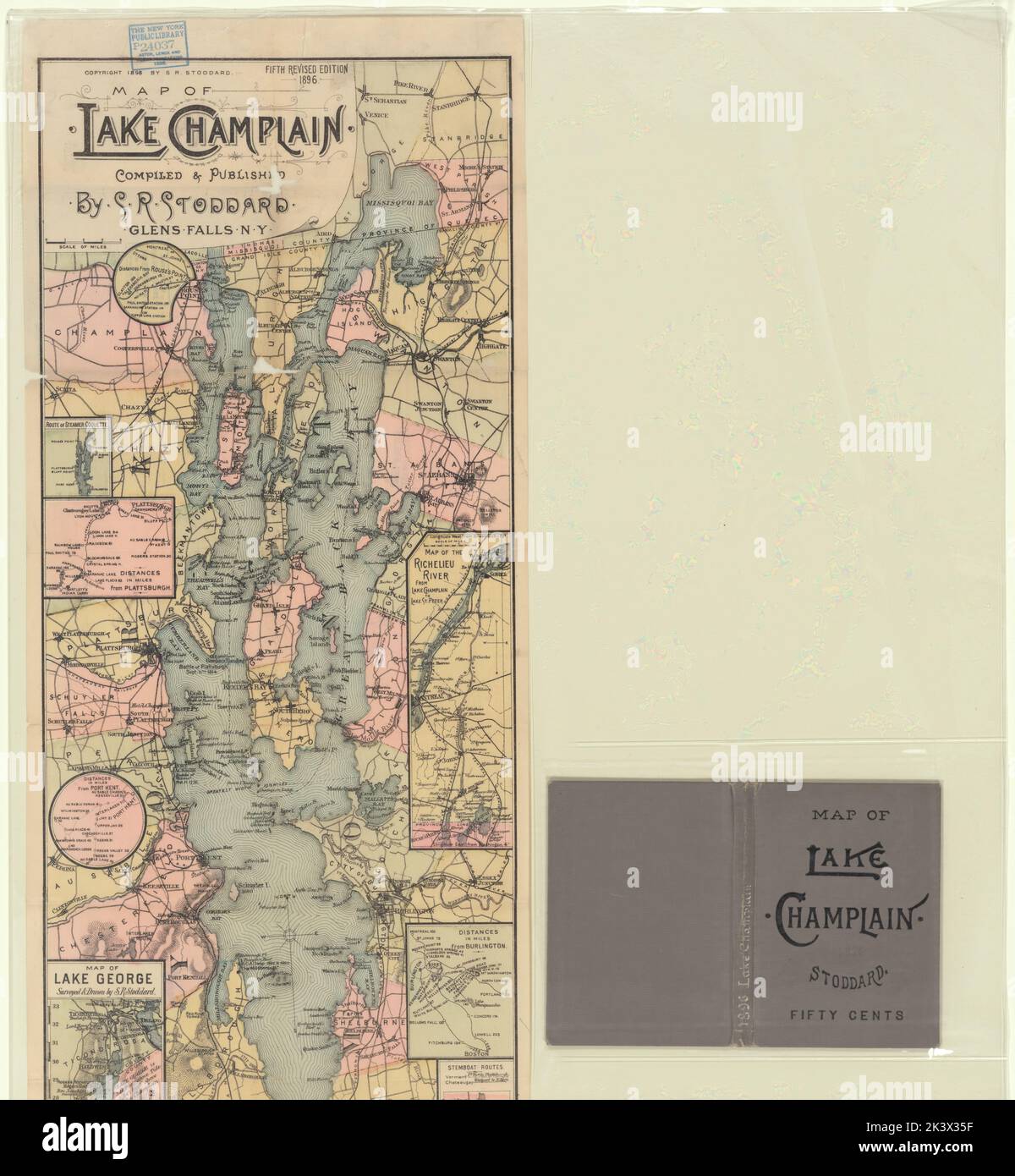 Map of Lake Champlain, Fifth revised edition Cartographic. Maps. 1896 ...
