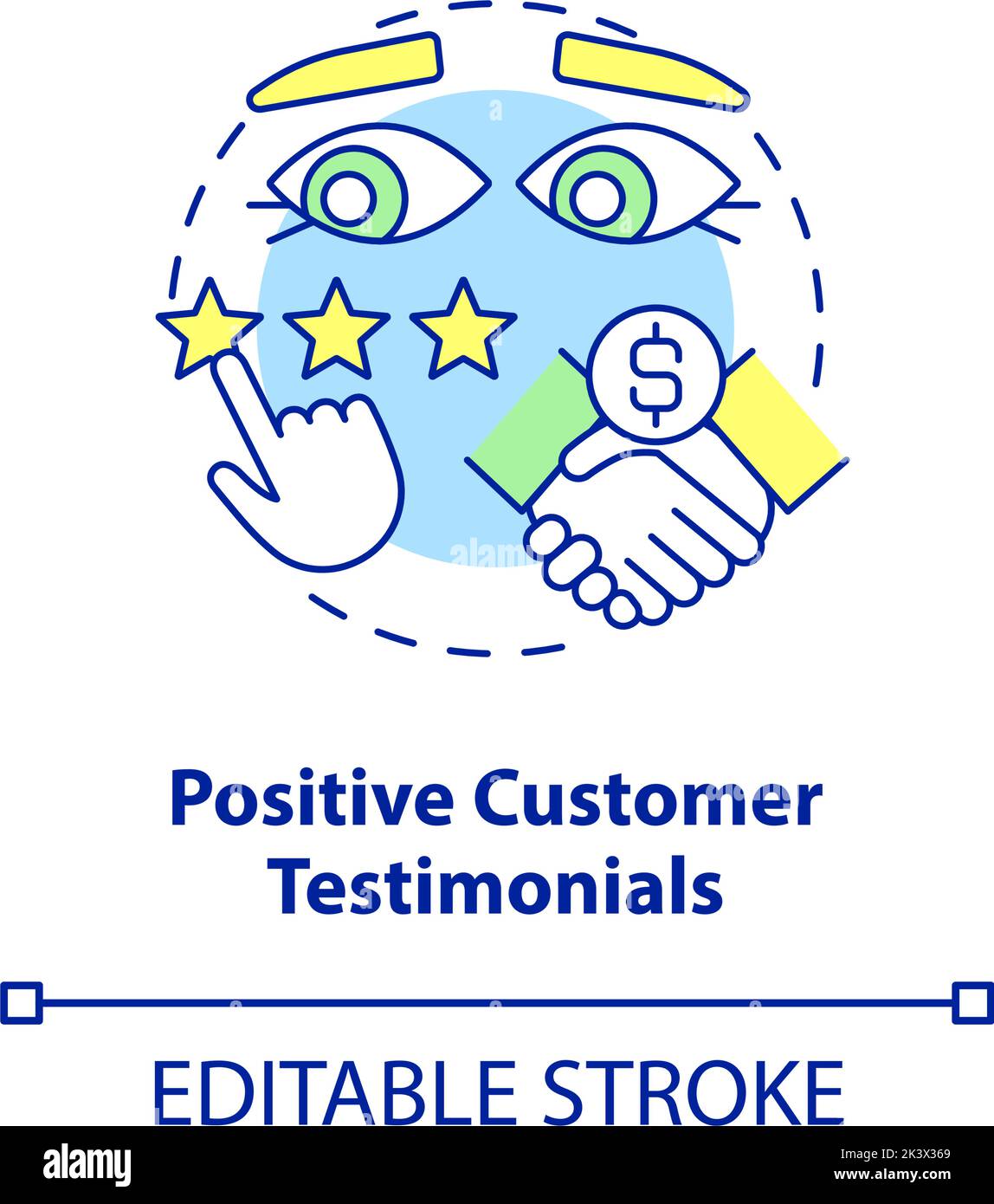 Positive customer testimonials concept icon Stock Vector Image & Art ...