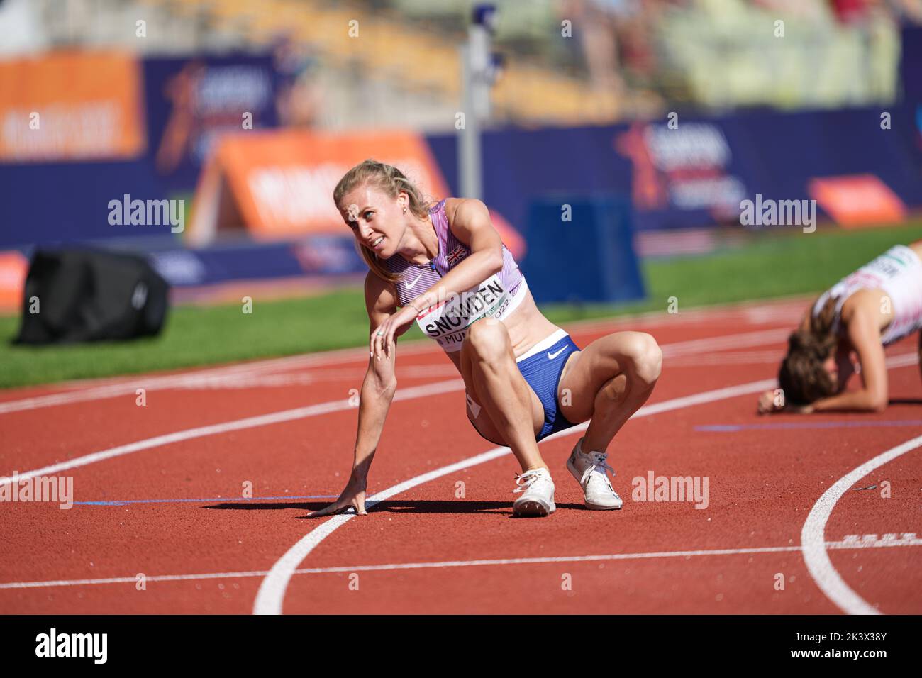 Katie Snowden participating in the 1500 meters of the European ...