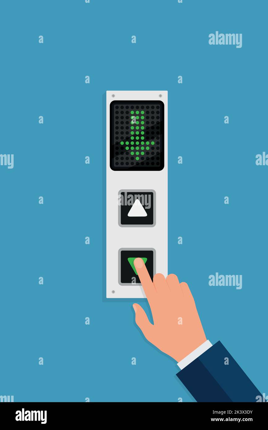 Elevator buttons finger Stock Vector Images - Alamy