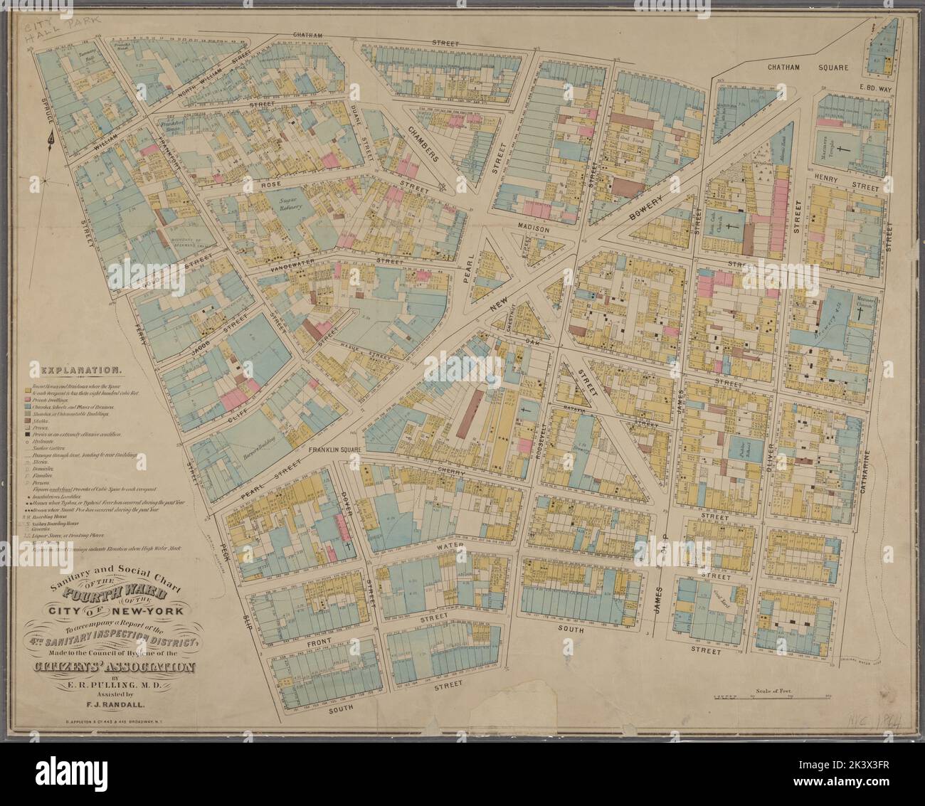 Sanitary and social chart of the Fourth Ward of the City of New York ...
