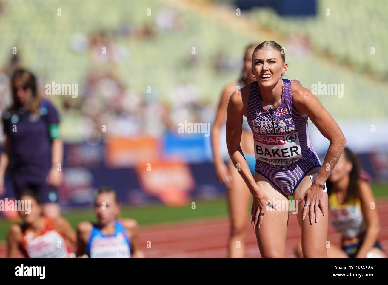 Ellie Baker participating in the 1500 meters of the European Athletics ...