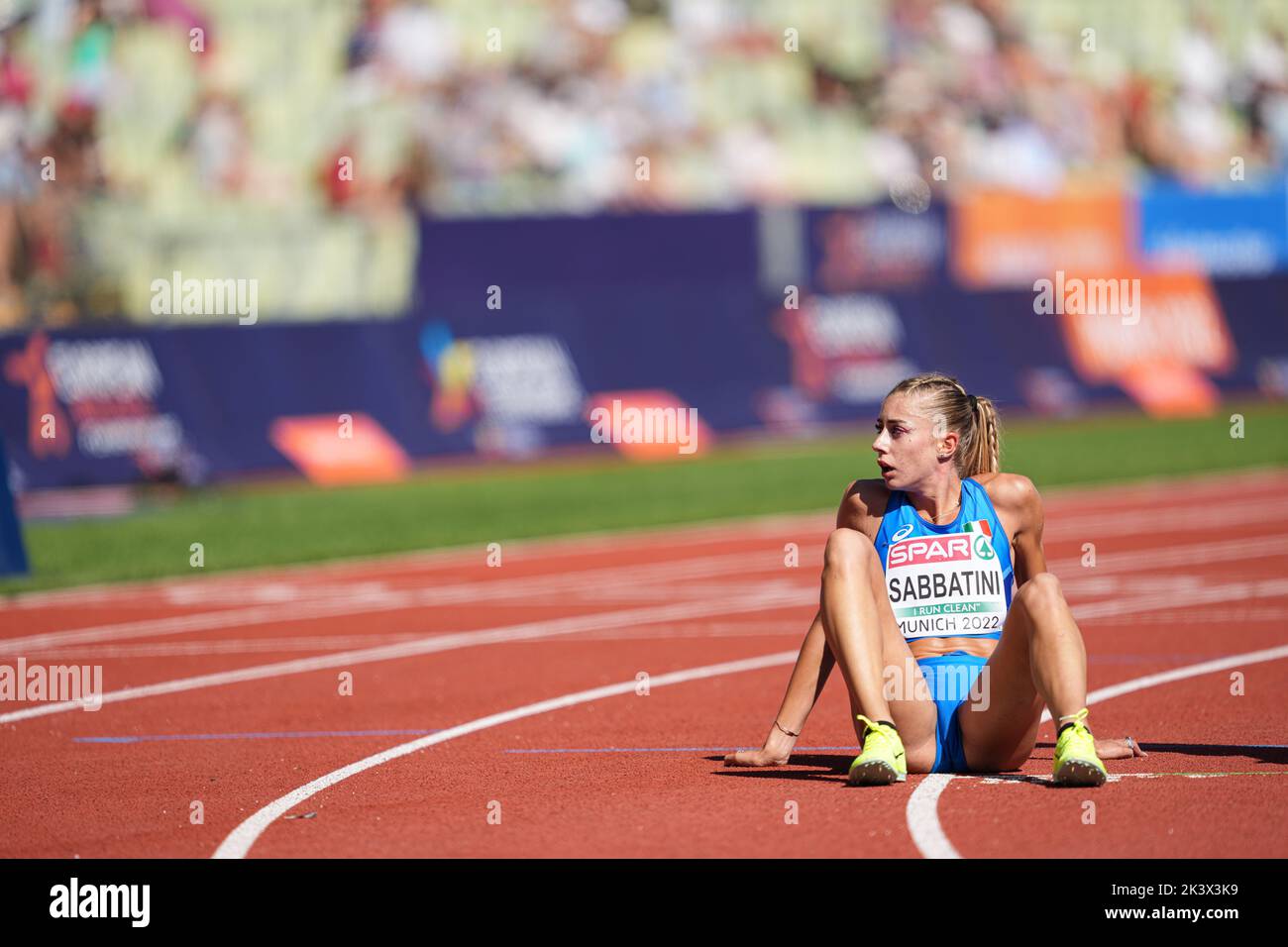 Gaia Sabbatini participating in the 1500 meters of the European ...