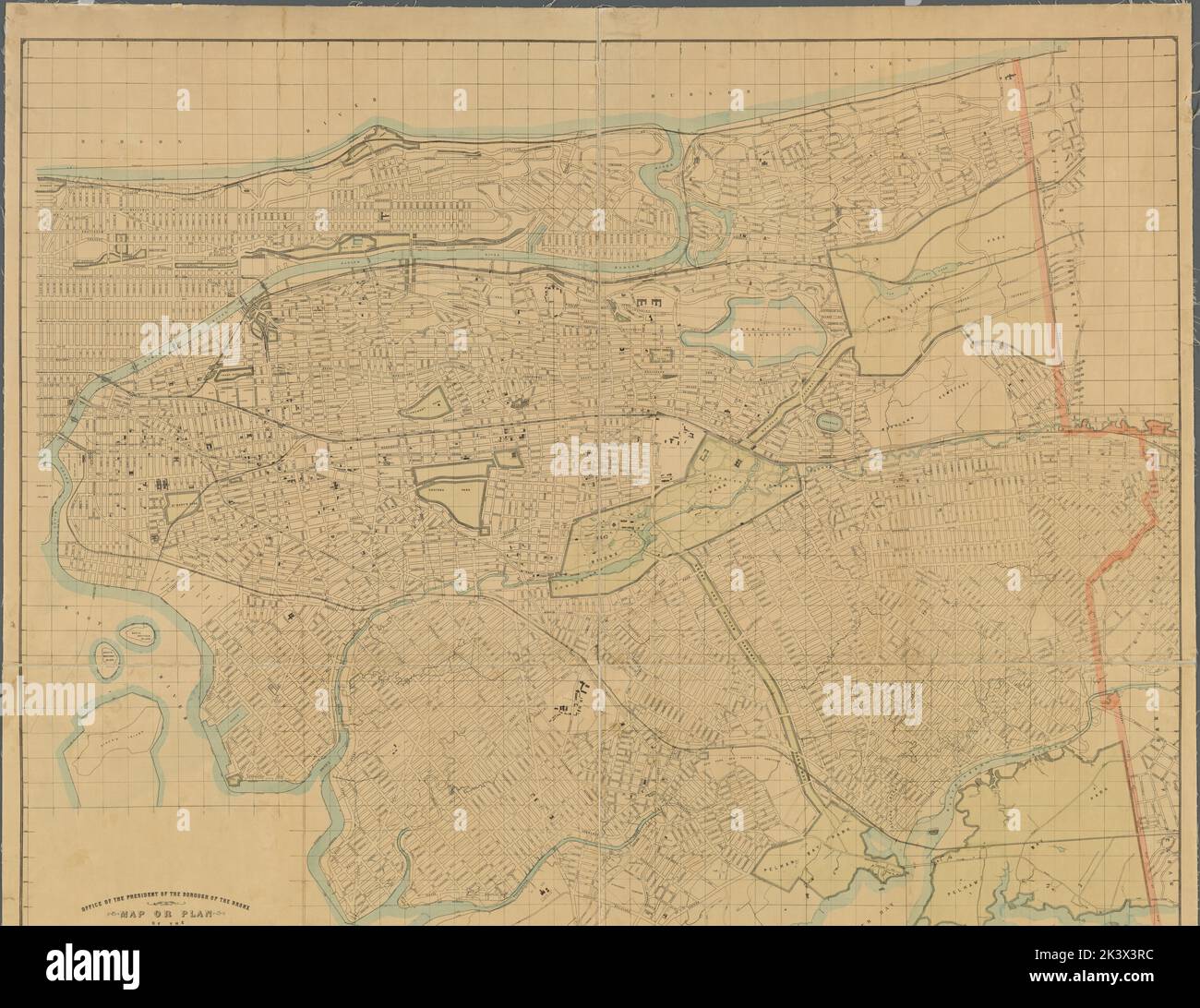 Map or plan of the Borough of the Bronx, City of New York, as adopted ...