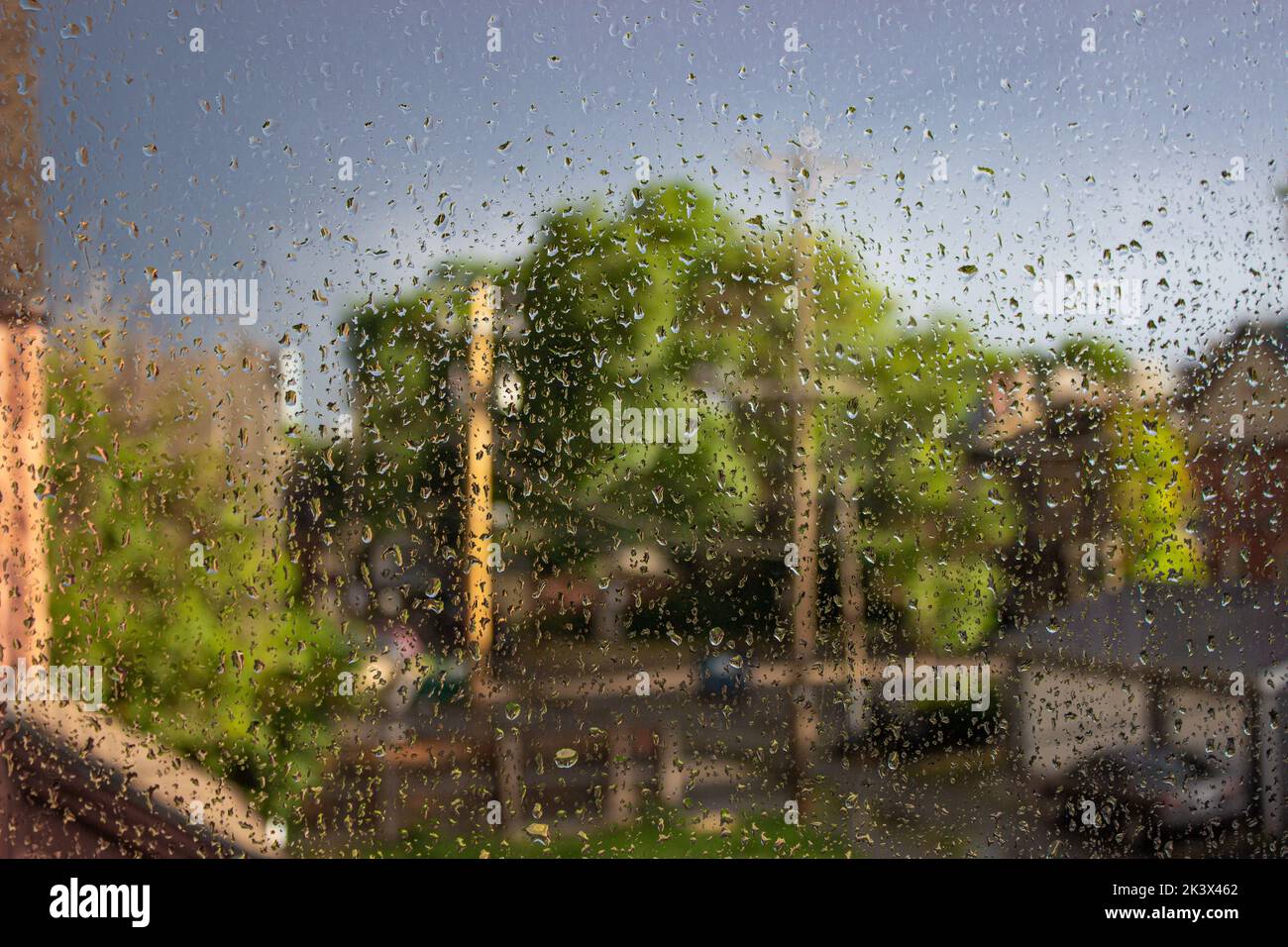 Rainy Window in the City Stock Photo - Alamy