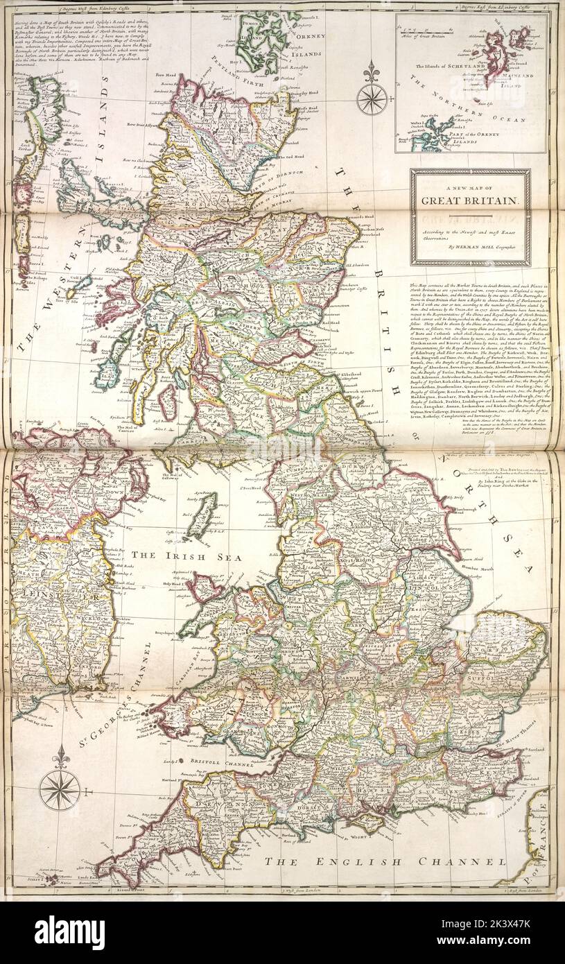 A new map of Great Britain. Cartographic. Maps, Atlases. 1736. Lionel ...
