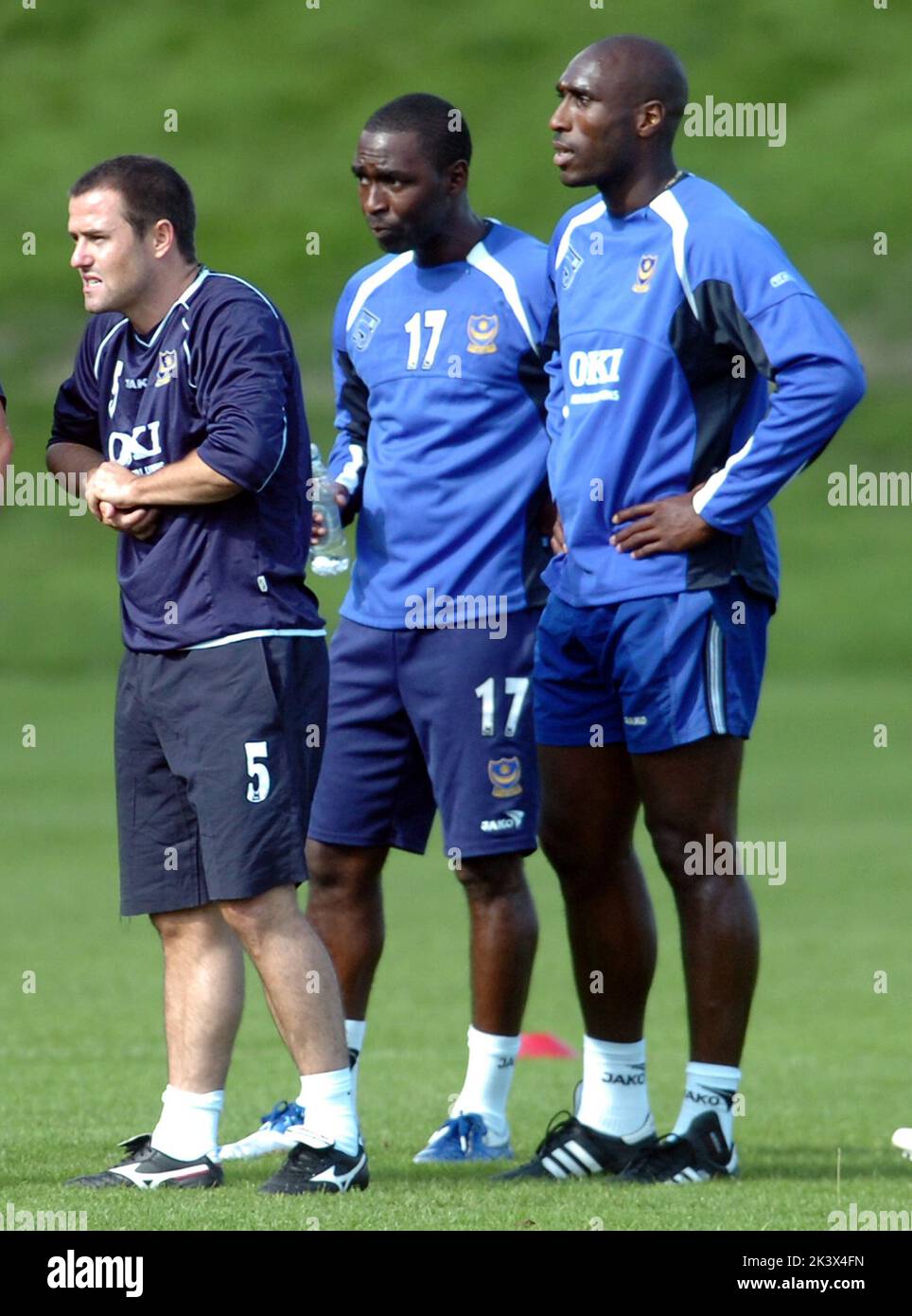 PORTSMOUTH TRAINING 7-09-06 SOL CAMPBELL , ANDREW COLE AND DAVID ...