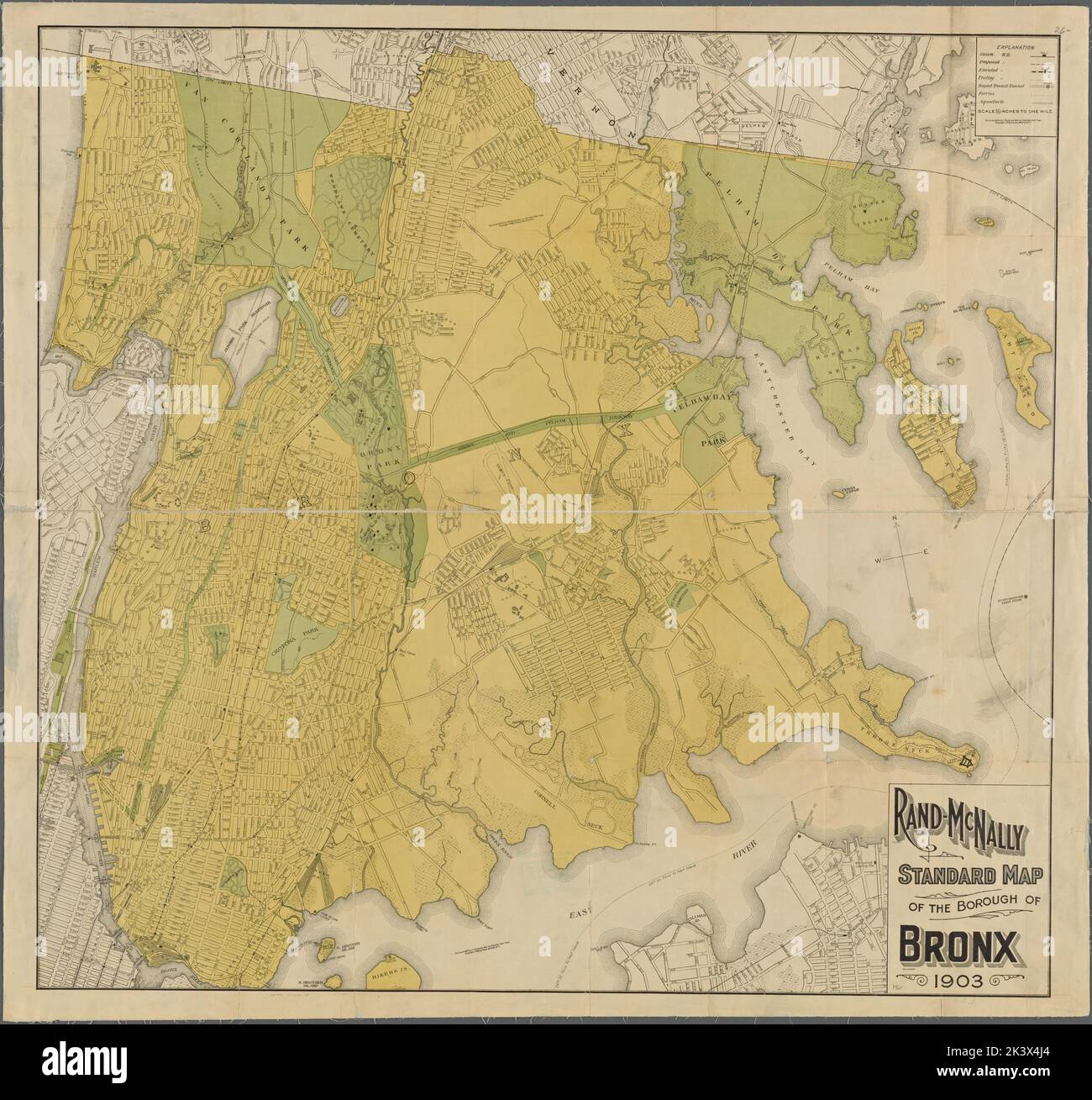 New Standard map of the Borough of Bronx. 1903. Cartographic. Maps ...