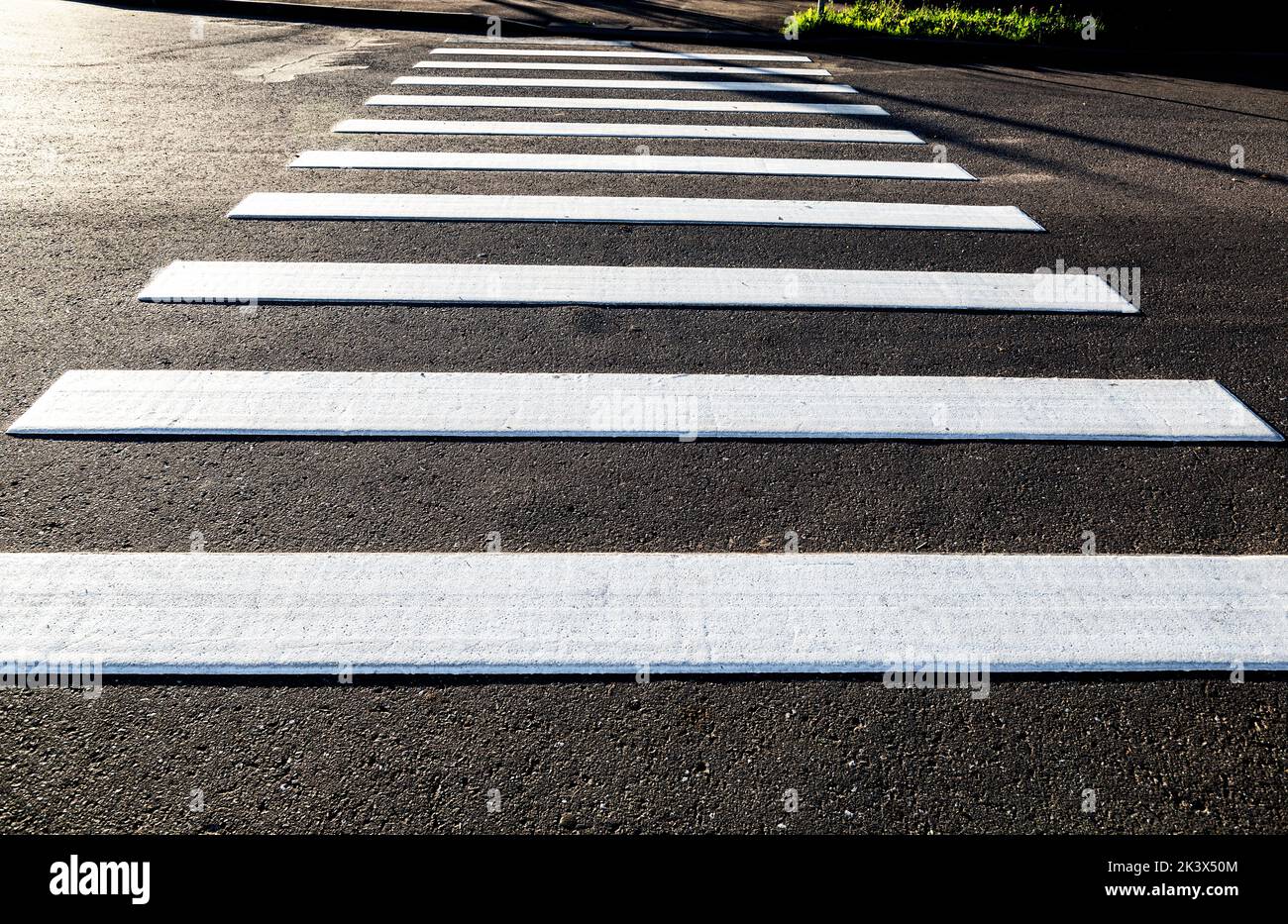 Perspective asphalt road crosswalk stripes hi-res stock photography and ...
