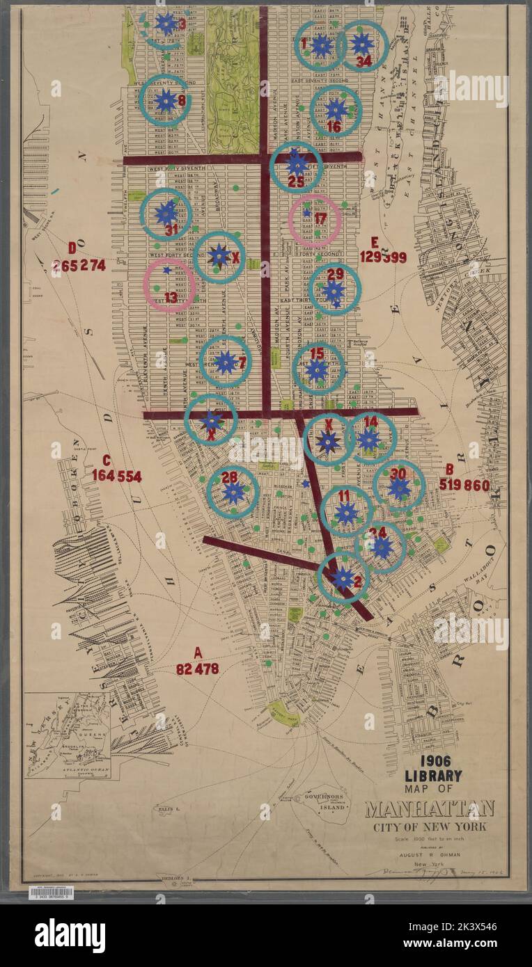 1906 library map hi-res stock photography and images - Alamy