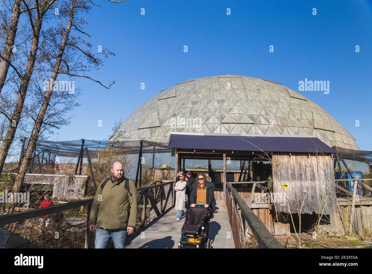 Randers, Denmark, March 2022: People are walking in Tropical zoo Stock ...