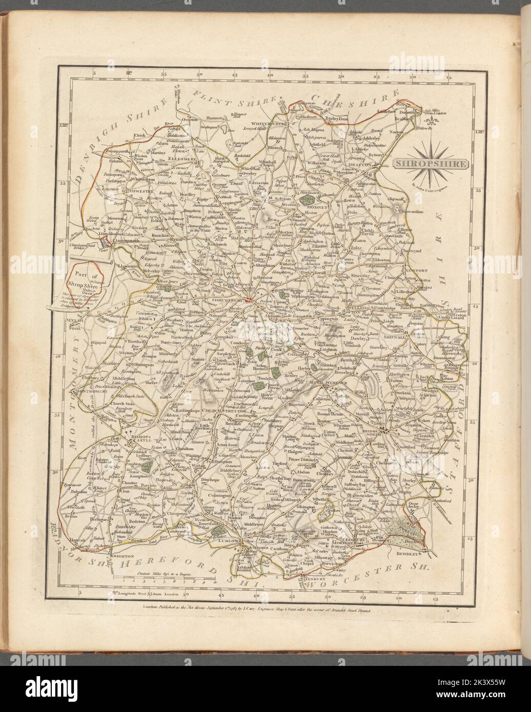 Map of shropshire hi-res stock photography and images - Alamy