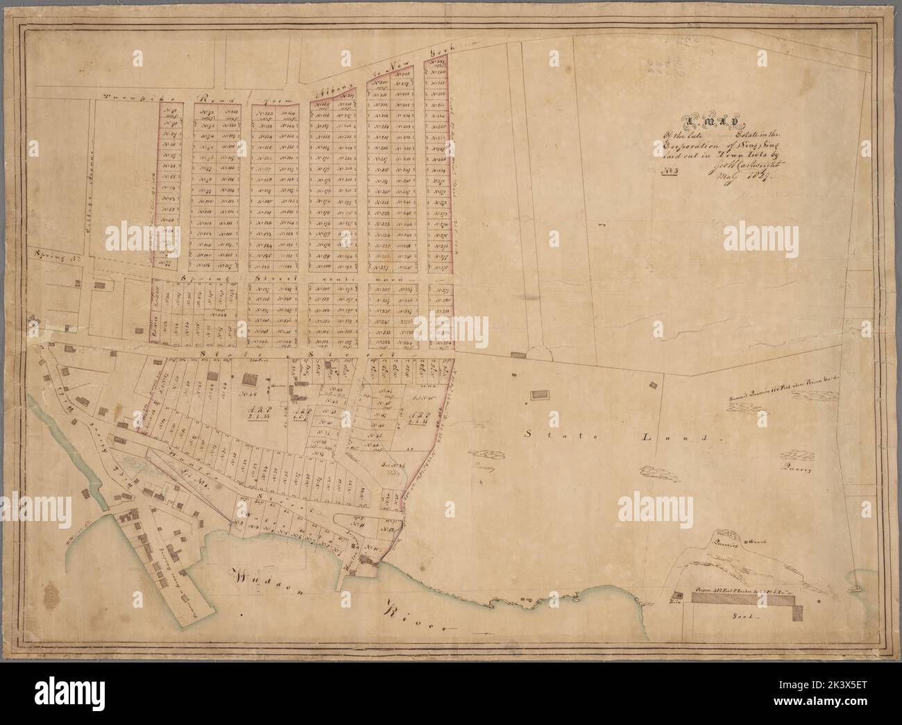 A map of the late Jackson Estate in the Corporation of Sing Sing laid ...