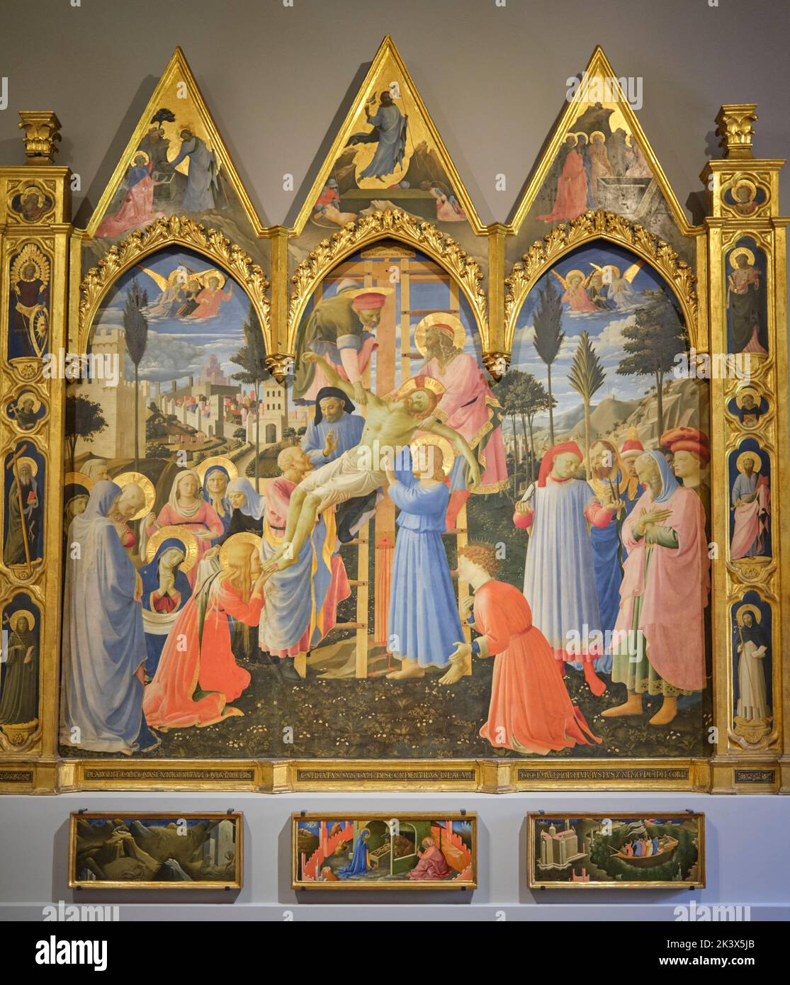 The Santa Trinita Altarpiece by Fra Angelico in the San Marco Museum in Florence Italy Stock ...