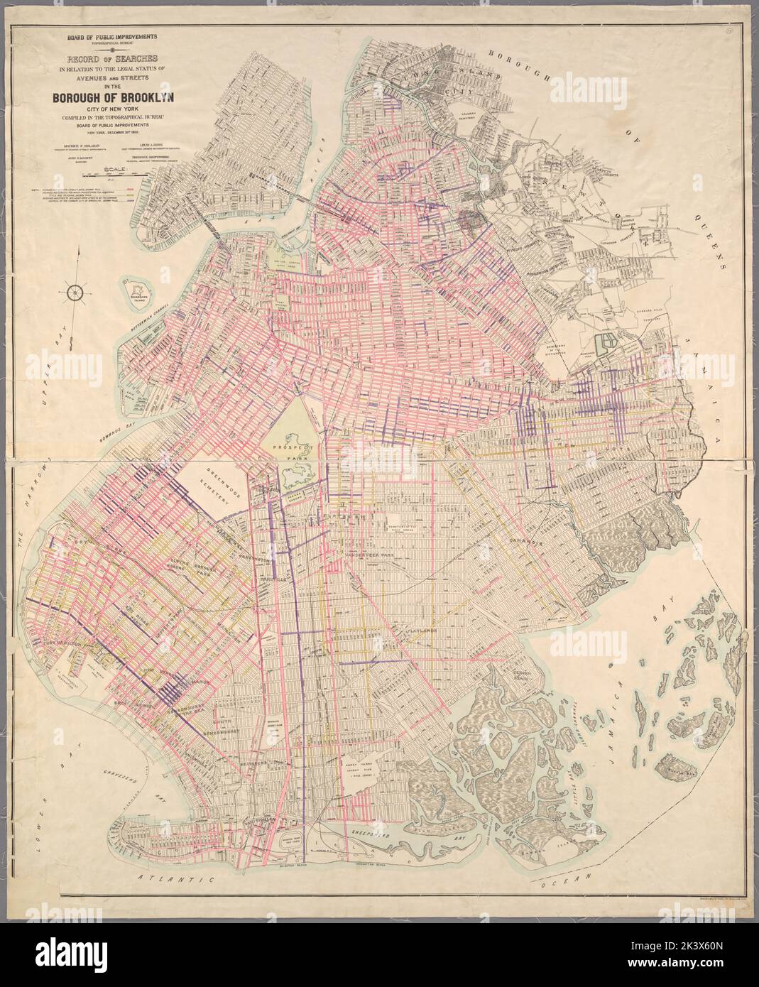 Record of searches in relation to the legal status of avenues & streets ...