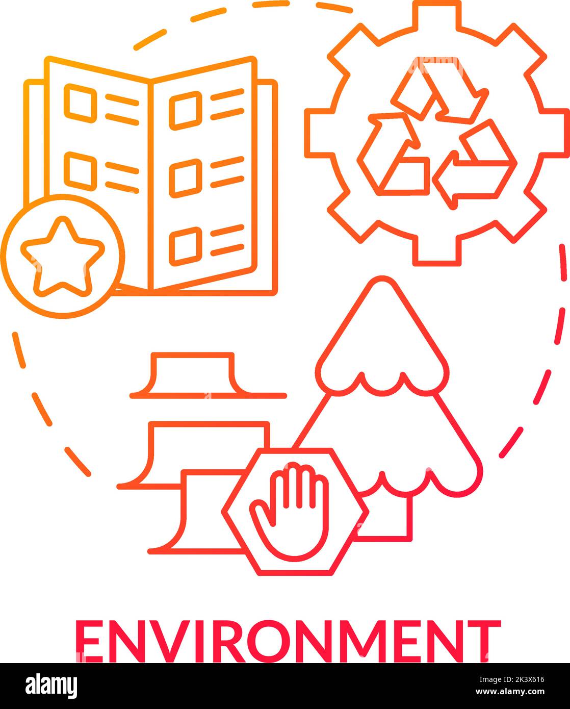 Environment Red Gradient Concept Icon Stock Vector Image And Art Alamy