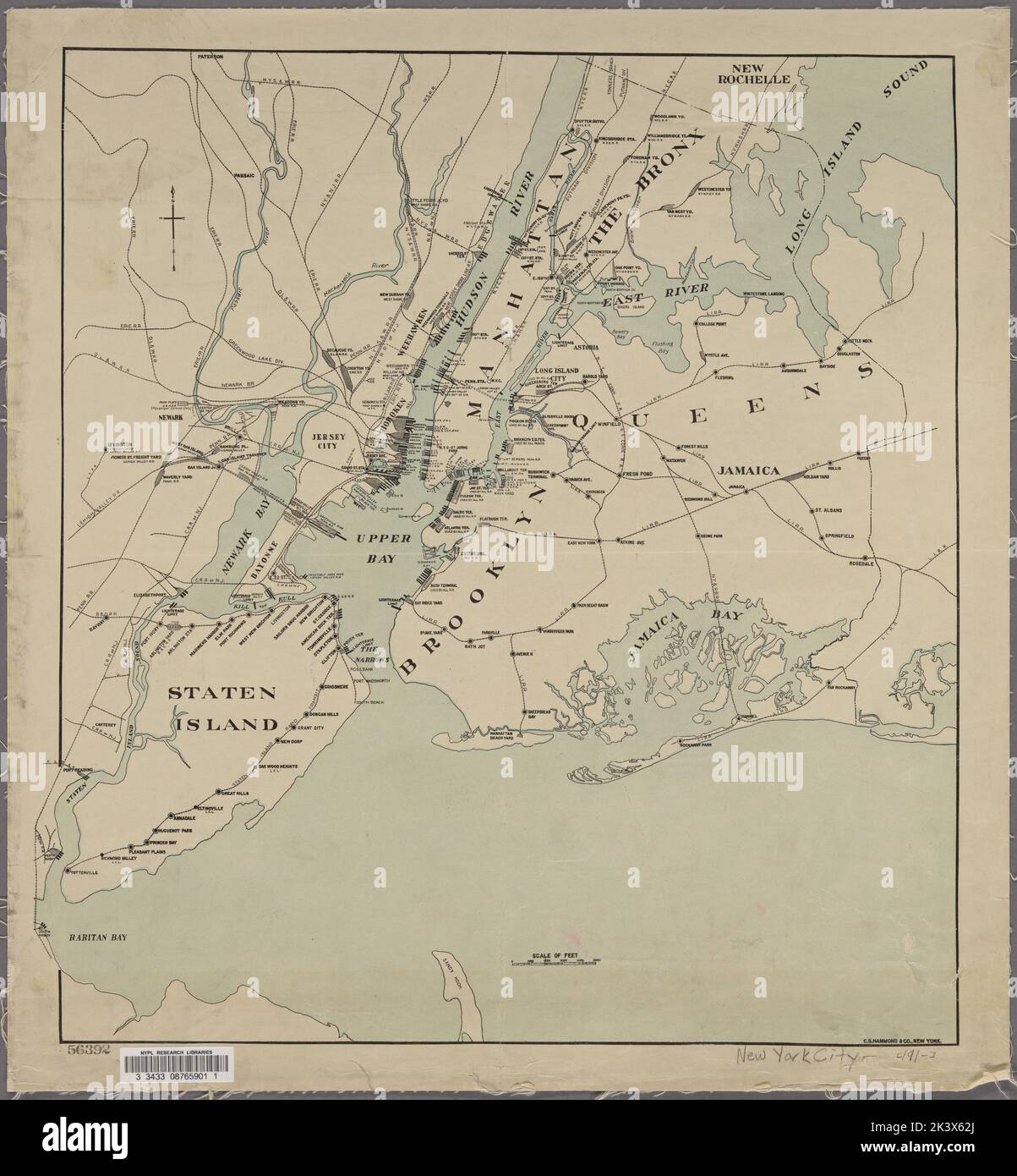 Freight terminal map of the port of New York 1910. Cartographic. Maps ...