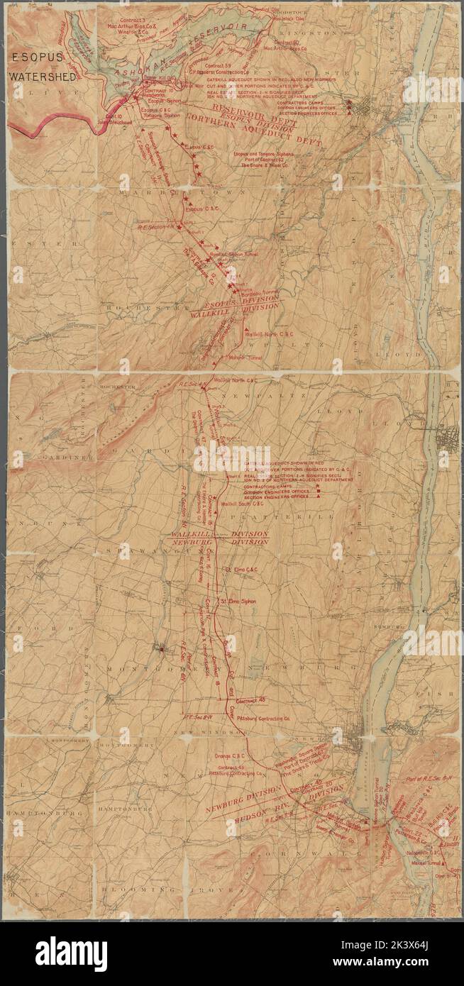 3 maps of New York and vicinity showing the system of reservoirs and ...