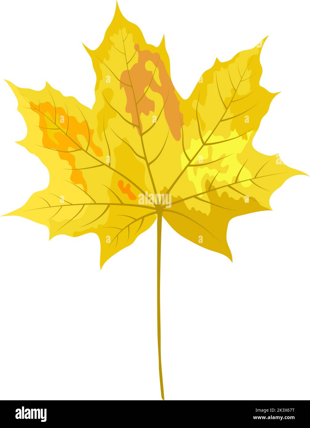 Autumn maple leaf. Leaf fall. Vector illustration Stock Vector Image ...