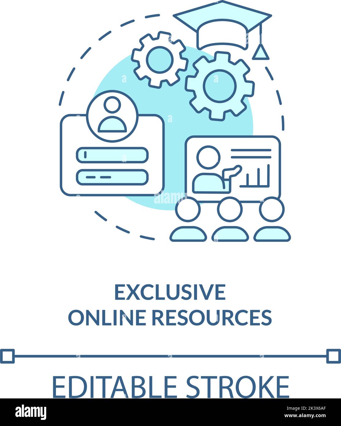 Exclusive Online Resources Blue Concept Icon Stock Vector Image And Art Alamy