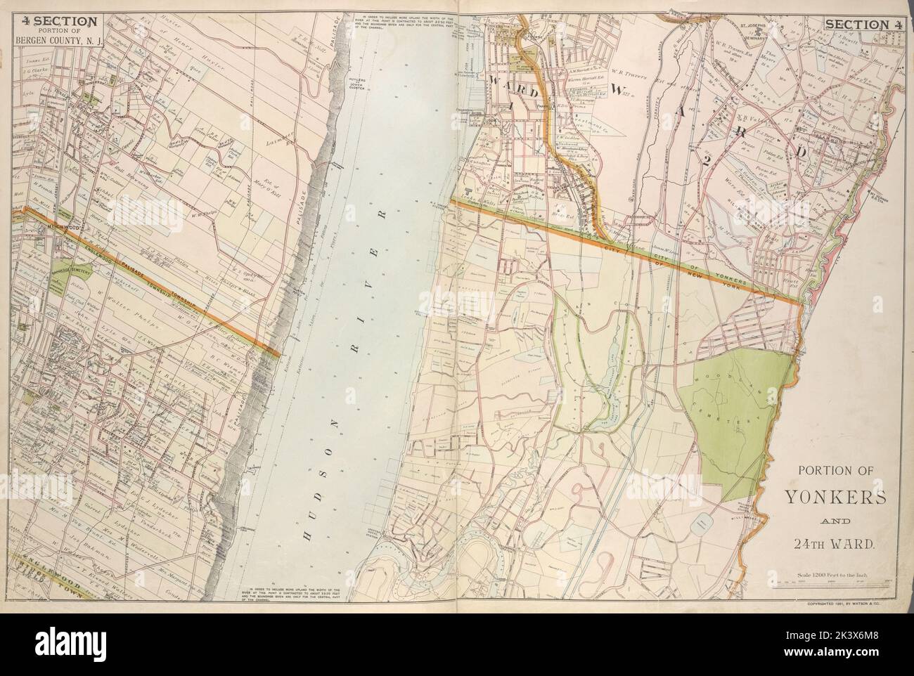 Map of yonkers new york hi-res stock photography and images - Alamy