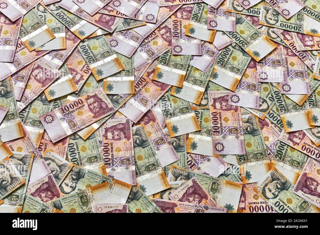 Banknotes Background, Hungarian Forints Stock Photo - Alamy