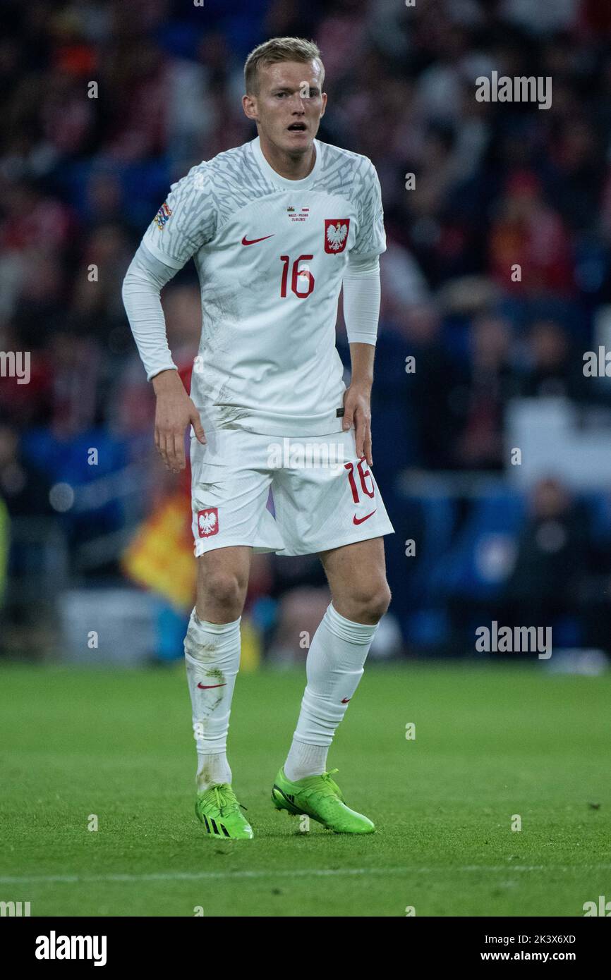 CARDIFF, WALES - SEPTEMBER 25: Karol Swiderski of Poland during the ...